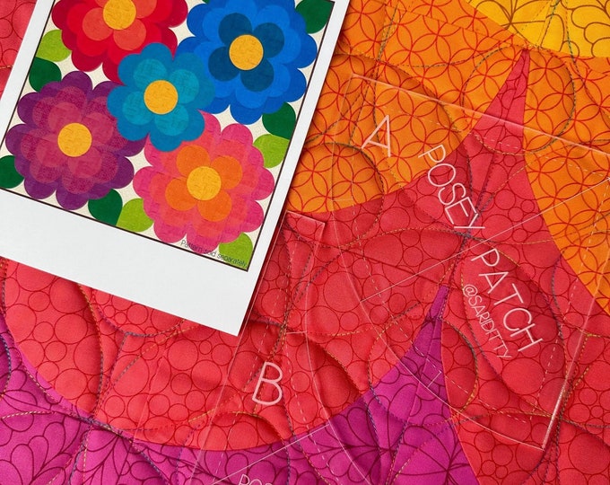 Posey Patch Acrylic Template by Sariditty for the Posey Patch Quilt - Etsy