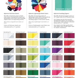 Choose Zipper Color - 30" Double Slide Zipper Byannie's - 48 Different ...