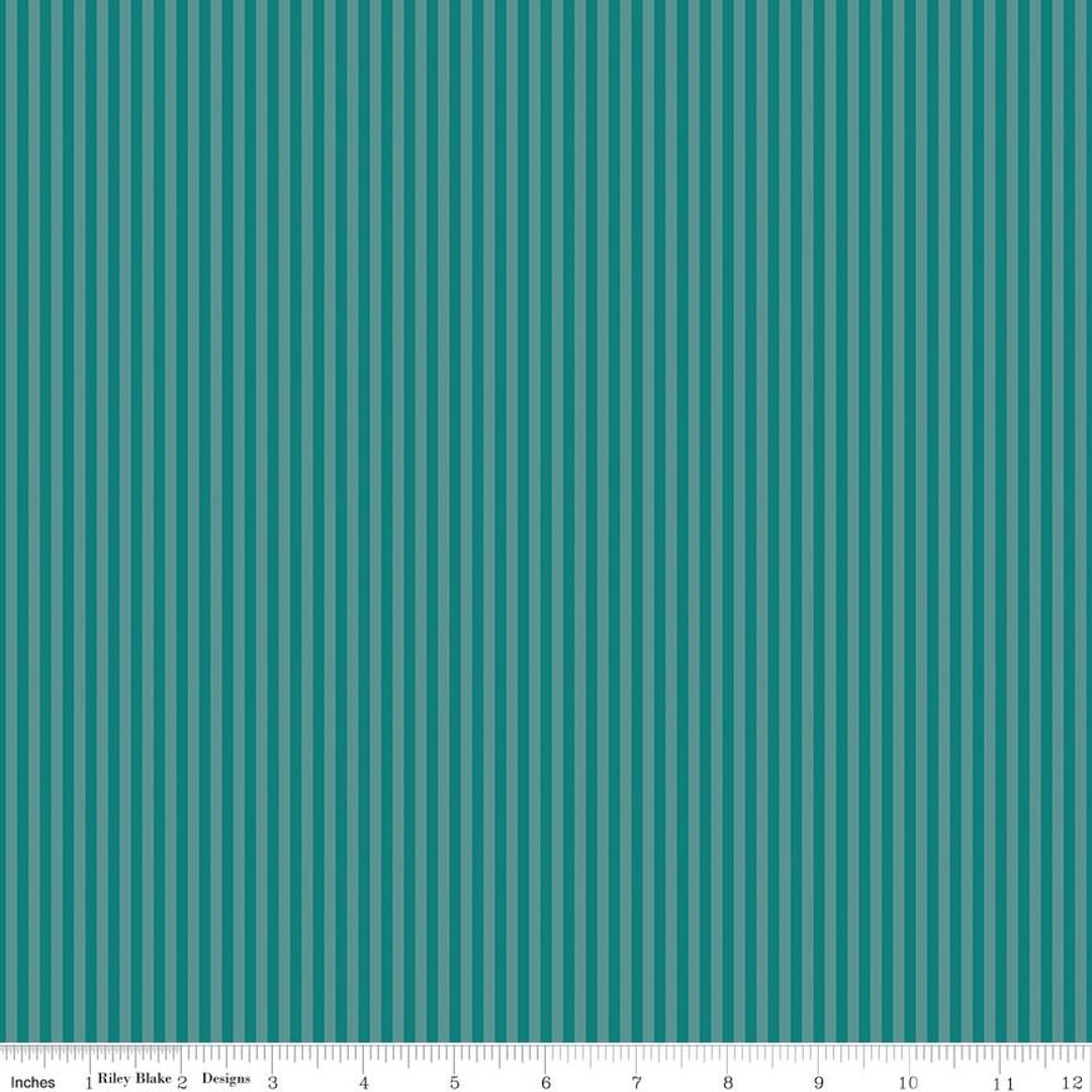 1/8" Tonal Stripe Teal by the RBD Designers for Riley Blake Designs ...