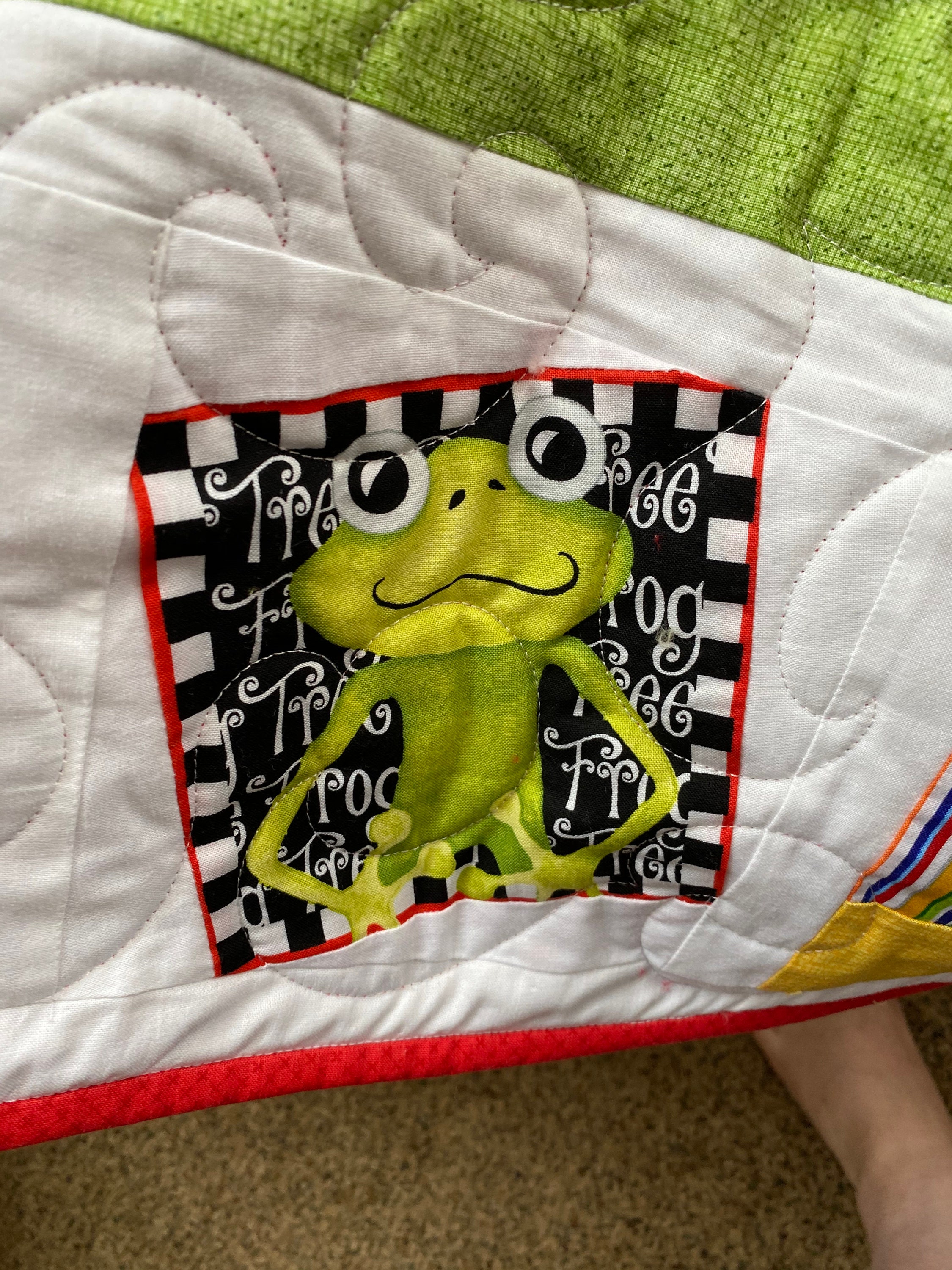 Wonky Strip Quilt for a Boy or Girl With a Plush Red Minky Back - Etsy