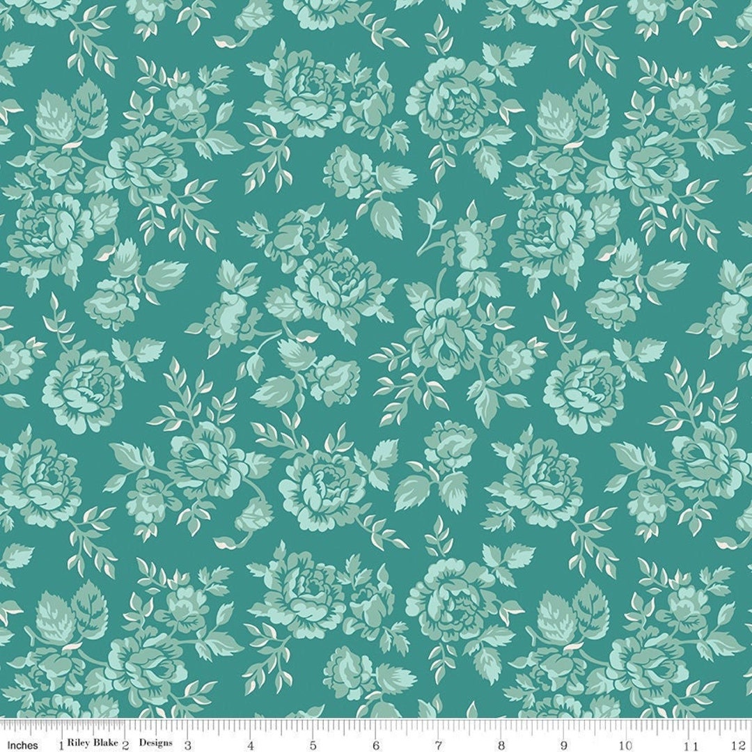 Home Town Parry Teal by Lori Holt for Riley Blake Designs - C13580-TEAL ...