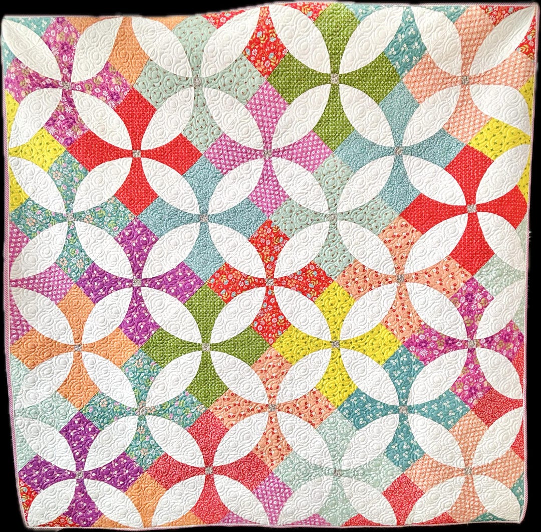 Flower Patchwork Quilt Kit With Laguna Sunrise Fabric by Sherri and ...