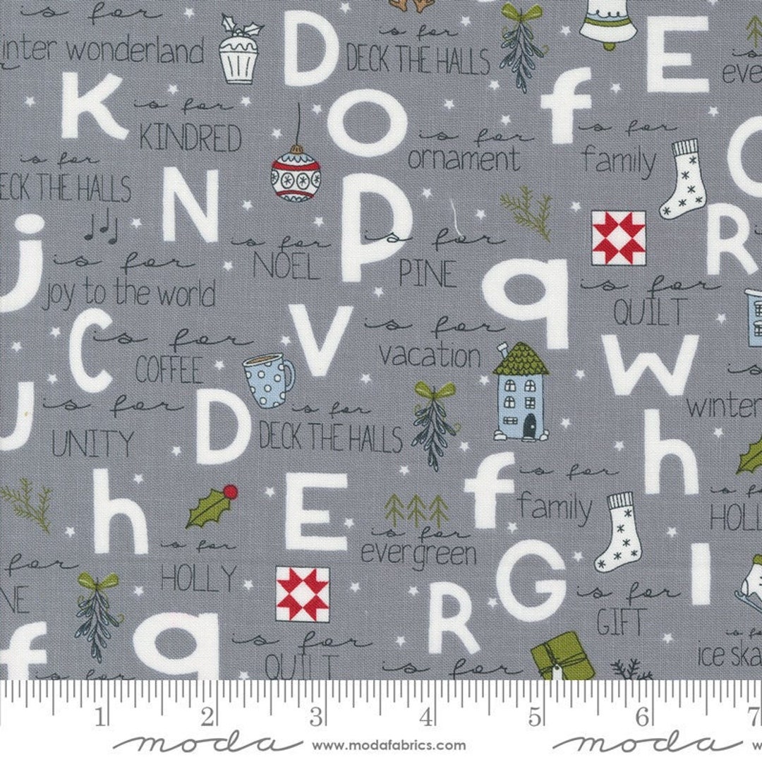 On Dasher A to Z Stormy by Sweetwater for Moda Fabrics - 55660 25 - Etsy