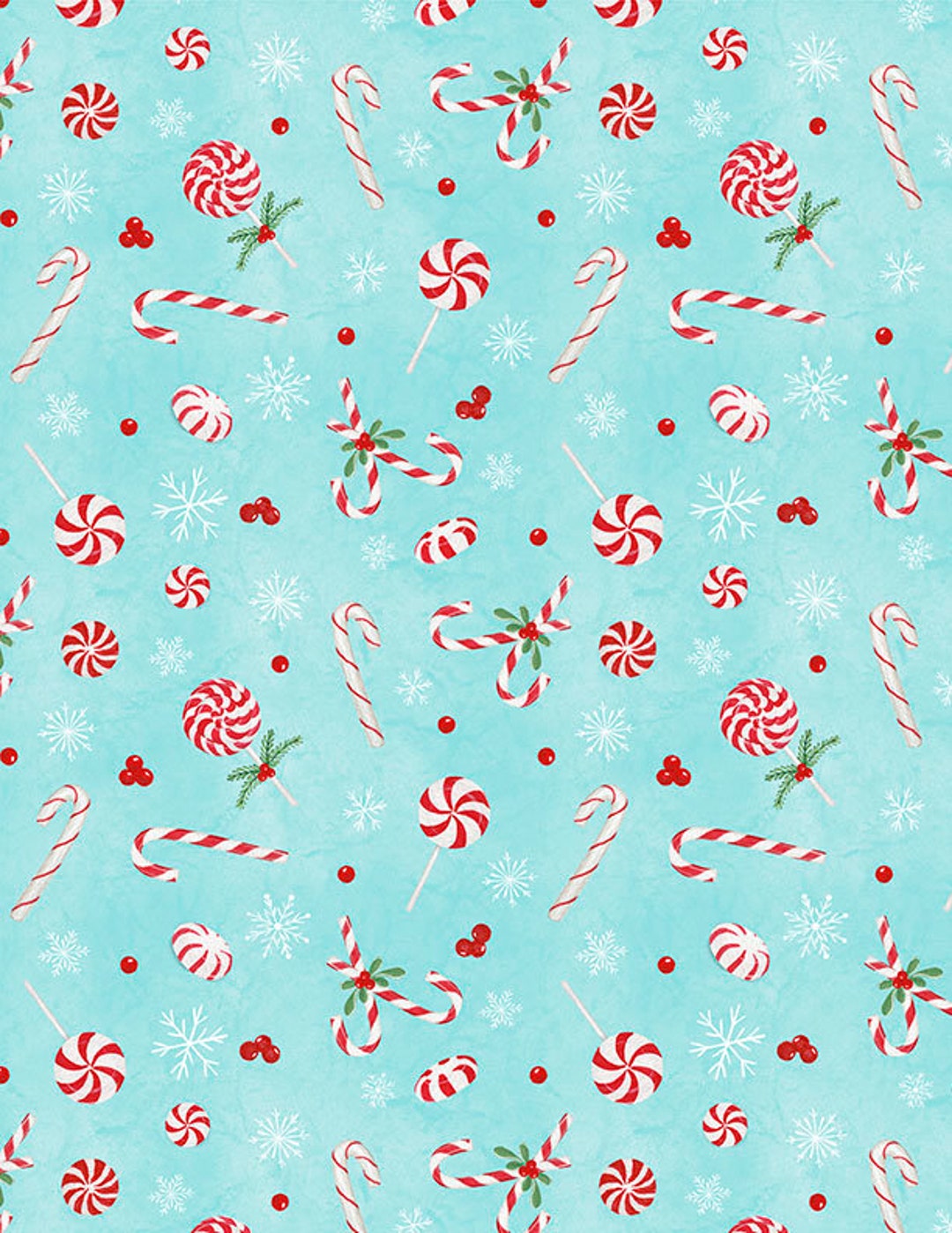 Frosty Merry-mints Sweets Toss Teal by Danielle Leone for Wilmington ...