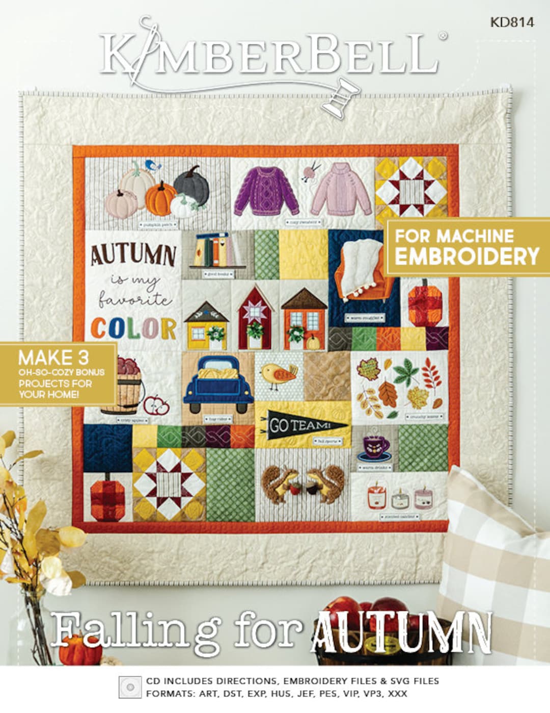 Falling for Autumn Quilt Fabric Kit in Collectible Box by Kimberbell ...