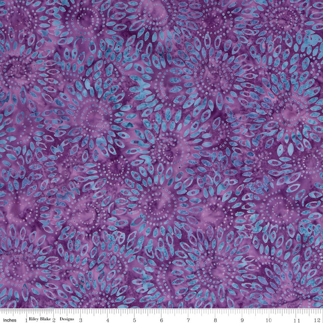 Expressions Batiks Tjaps Purple Blue Multi by Riley Blake Designs ...