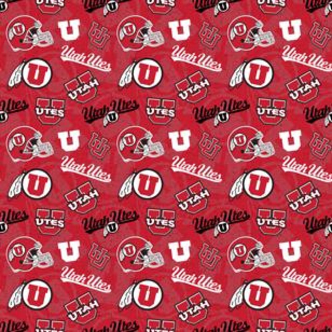 Utah Ncaa-utah Tone on Tone Cotton by Sykel Studio for Benartex Fabrics ...