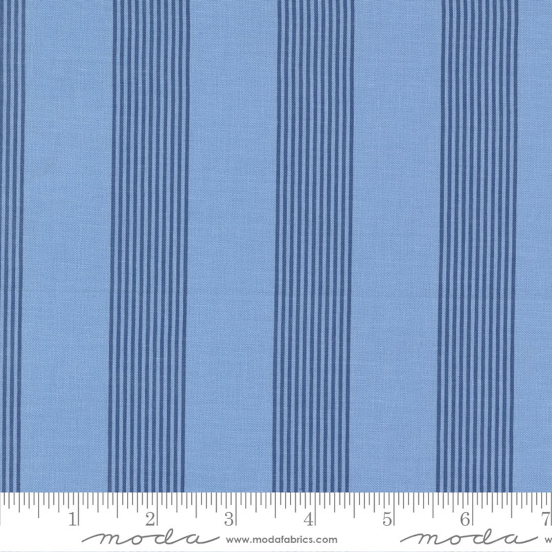 Sunrise Side Stripes Light Blue by Minick & Simpson for Moda Fabrics ...