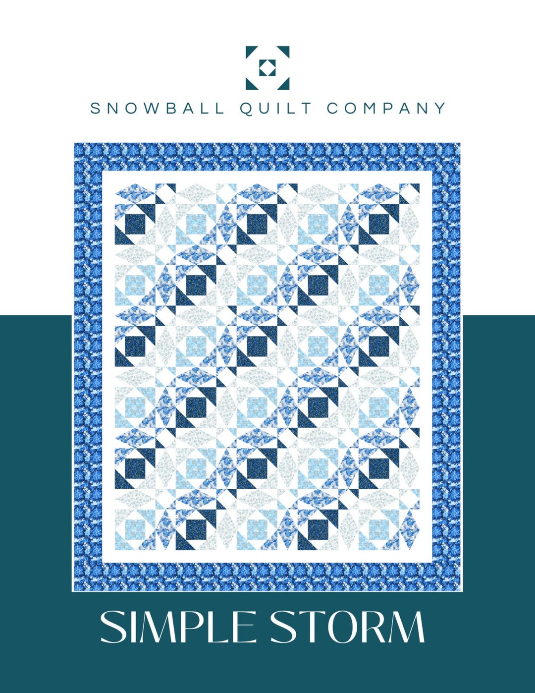 Simple Storm Quilt Pattern by Snowball Quilt Company - Printed Quilt ...