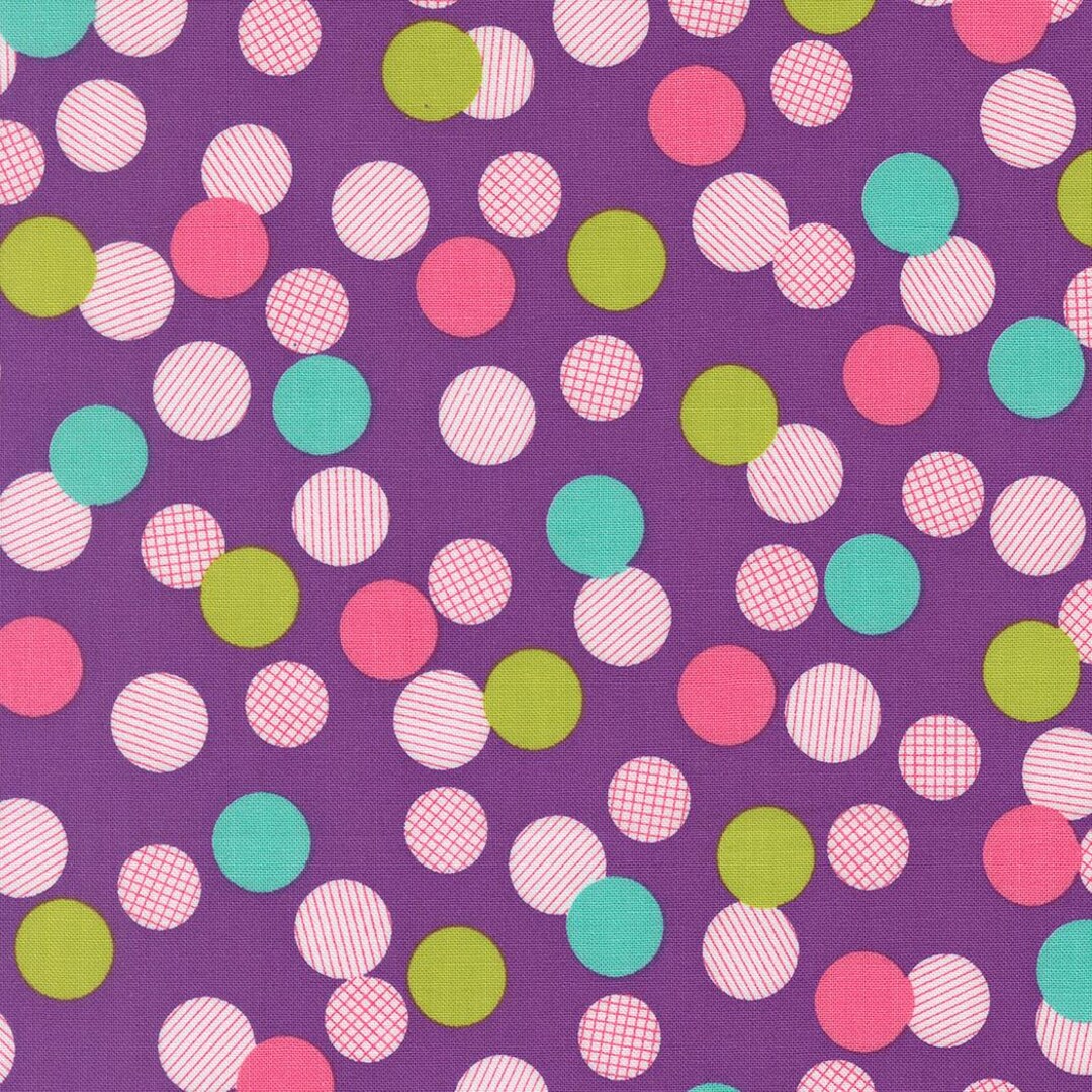 Pick Me Playful Dot Grape Dots by Me and My Sister Designs for Moda ...
