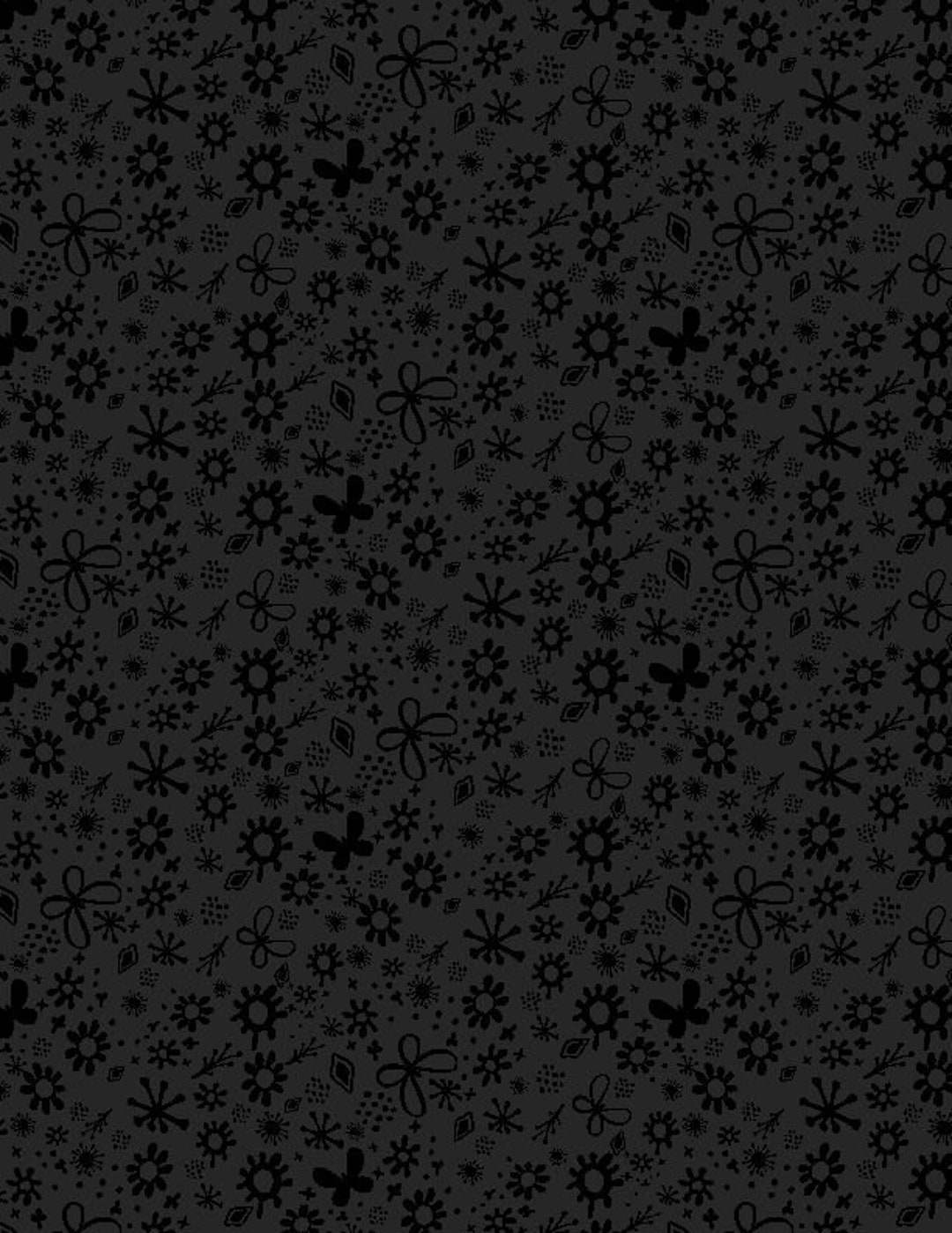 Illusion Butterfly Ditsy Black on Black by Joy Ting Charde for ...