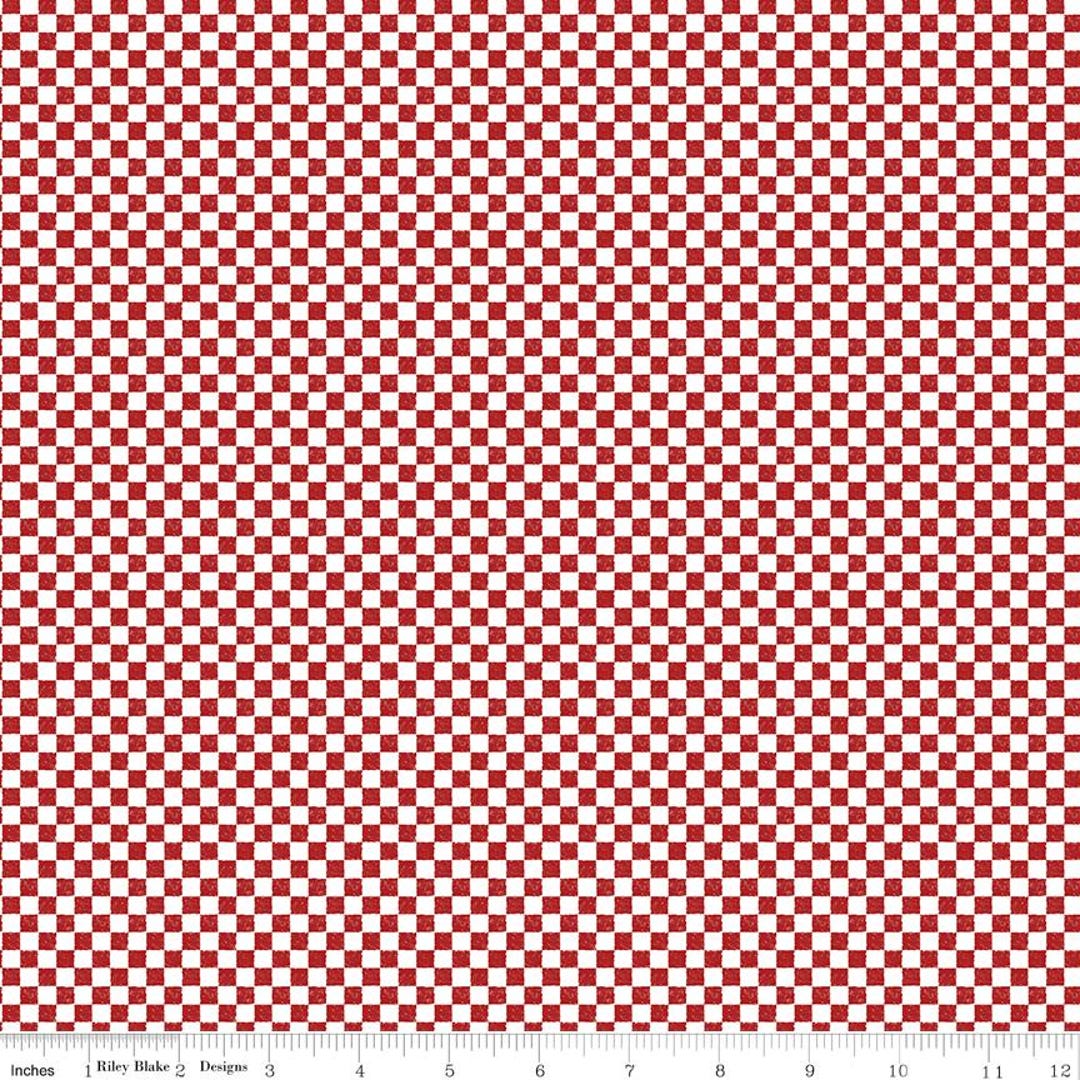 Check Please! 1/4" Check Barn Red by the RBD Designers for Riley Blake ...