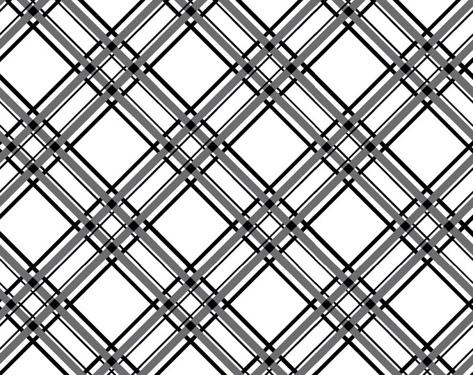 Black Diagonal Plaid Designed by Kim Christopherson of - Etsy