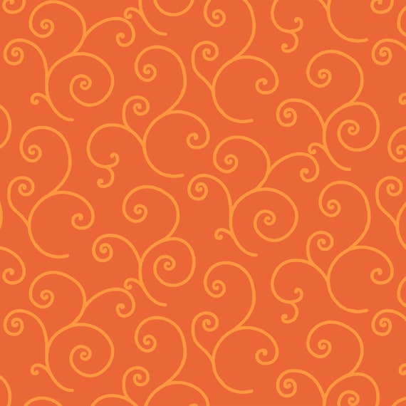 Orange Tonal Scroll Designed by Kim Christopherson of | Etsy