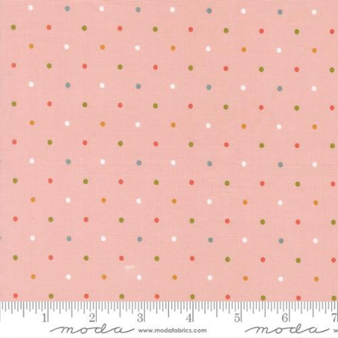 Magic Dot Basics Dot Carnation by Lella Boutique for Moda Fabrics ...