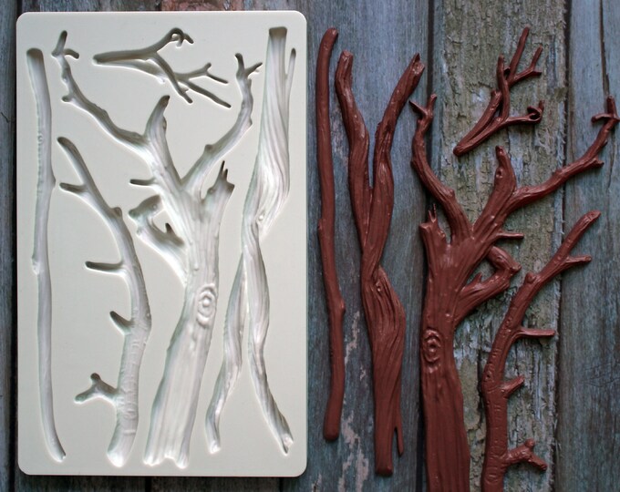 Leaves Mold, Leaf Mold, 12 Cavity Mold, Cake Decoration Mold, Fondant ...