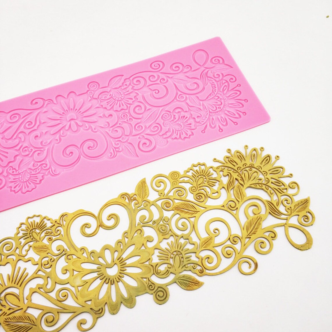 Leaf Flower Vine Lace Silicone Mold Fondant Cake Decorating - Etsy