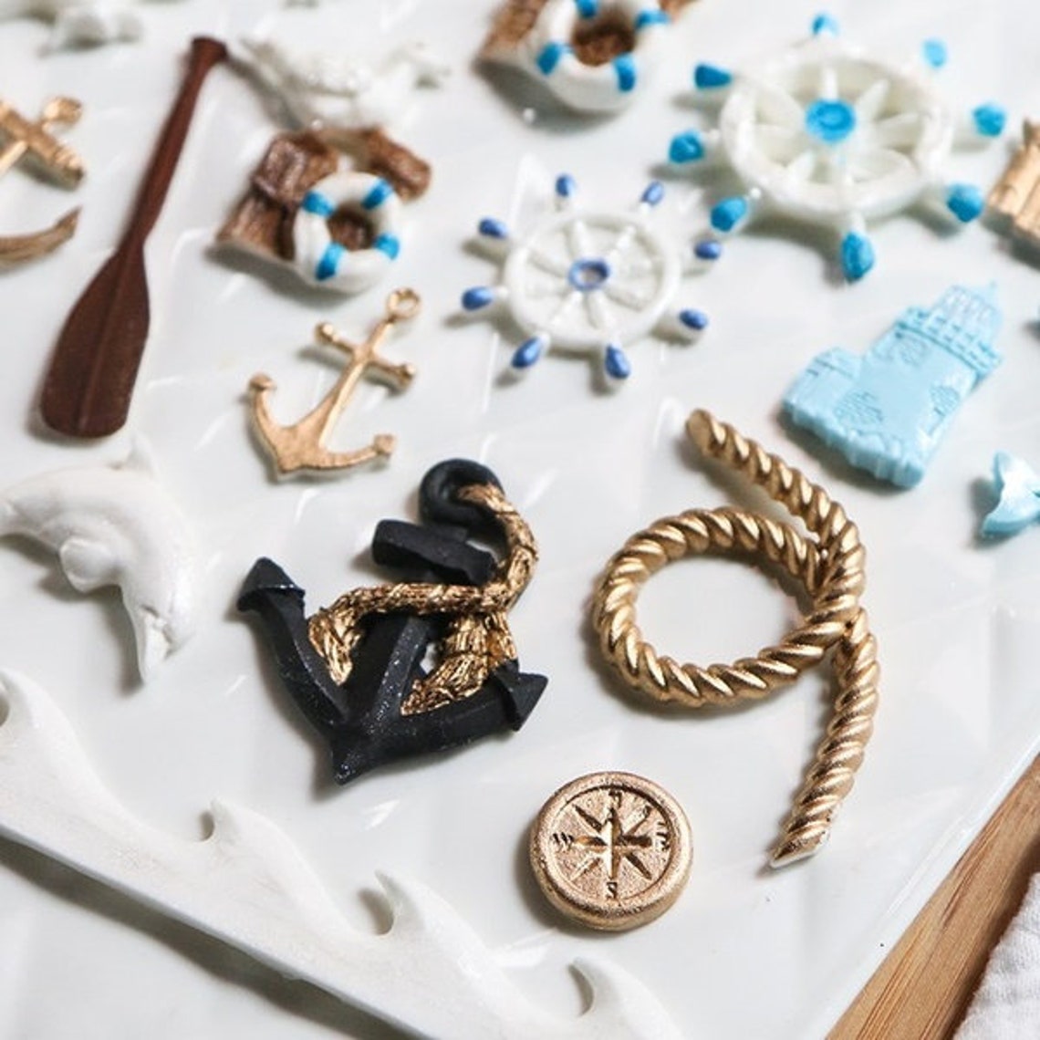 Anyana Ocean Theme Oars Helmsman Sea Wave Sailboat Silicone - Etsy