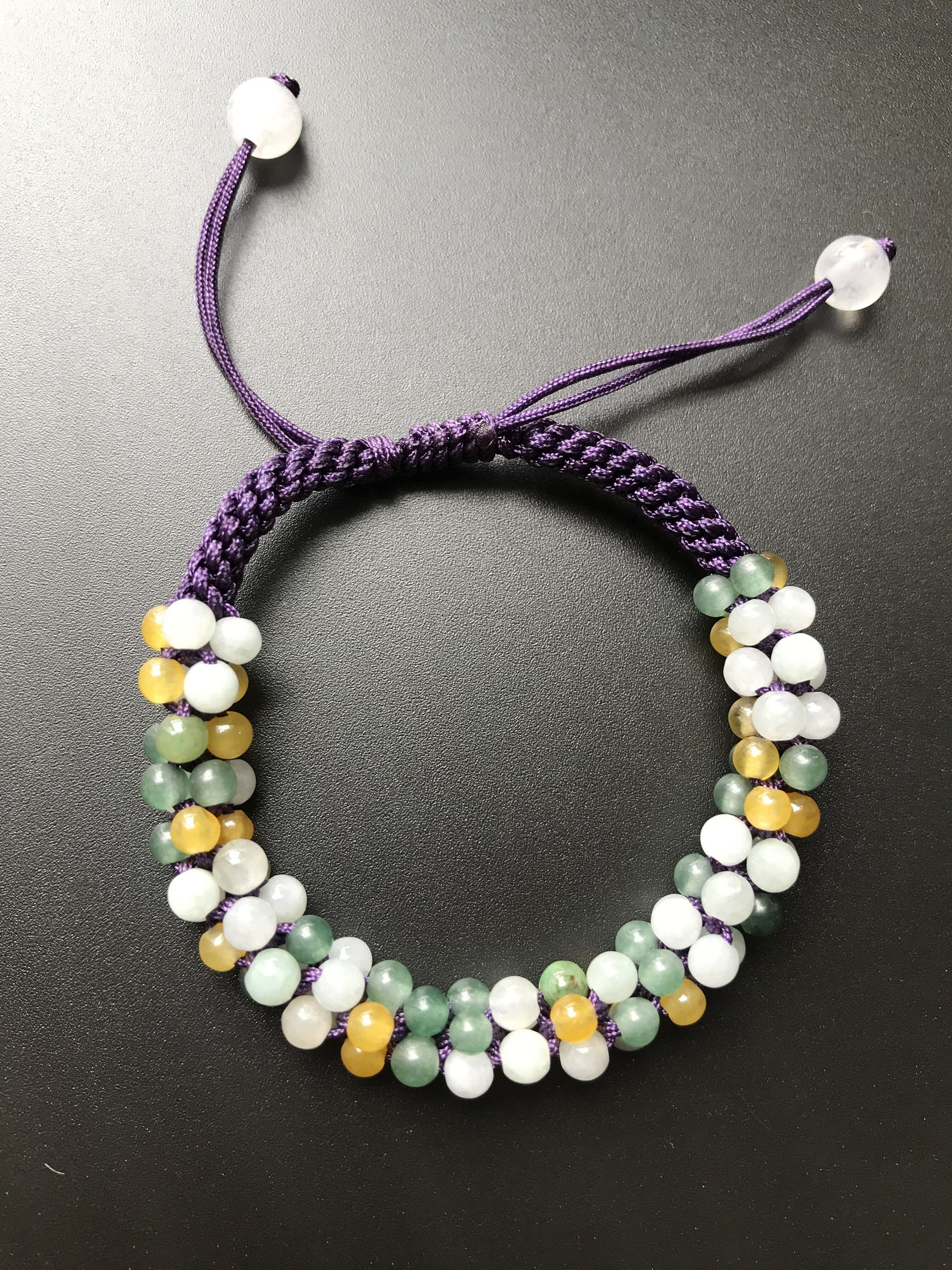 Small Round Beads Beaded Chinese Knot Hand-woven Bracelet Jade - Etsy