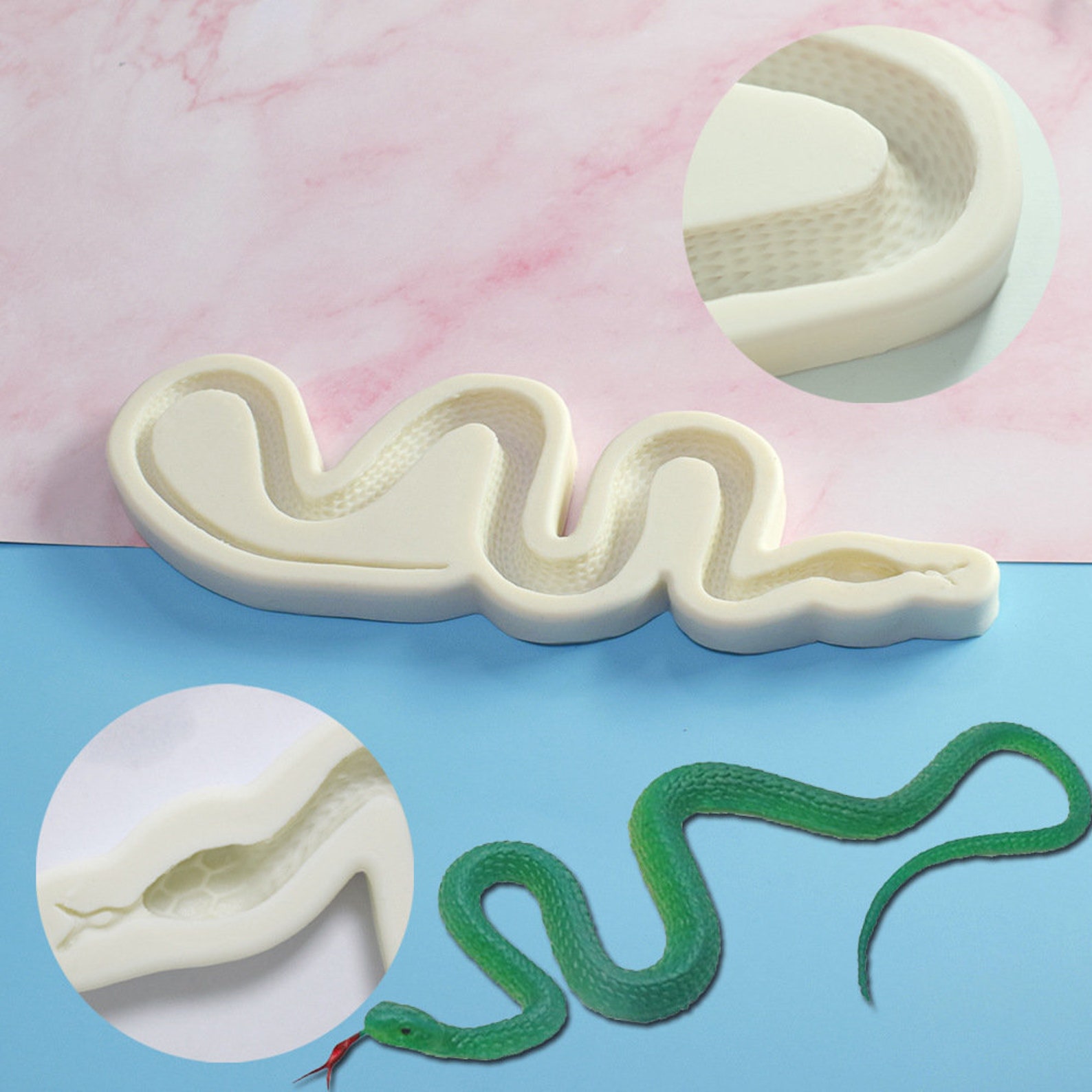 DIY Snake Shape Silicone Mold Animal Mold Chocolate Cake Decoration ...