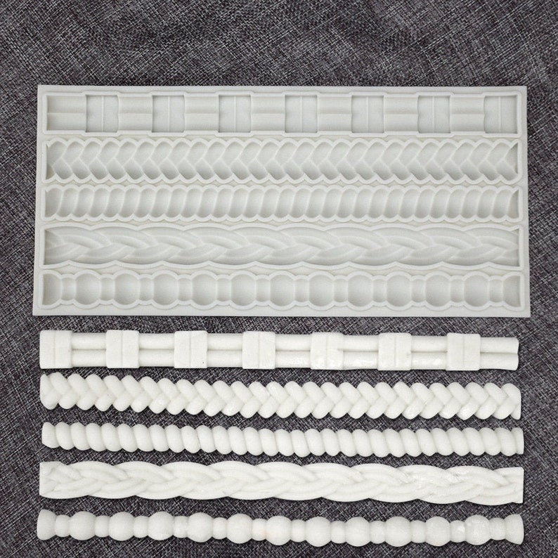 Braided Rope Silicone Mold Fondant Cake Border Moulds DIY - Etsy