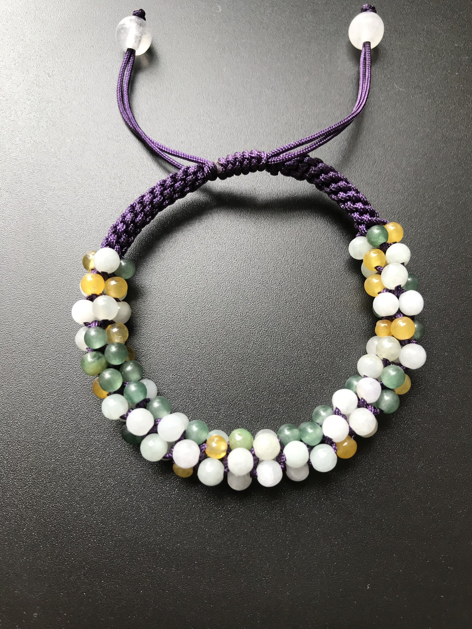 Small Round Beads Beaded Chinese Knot Hand-woven Bracelet Jade - Etsy