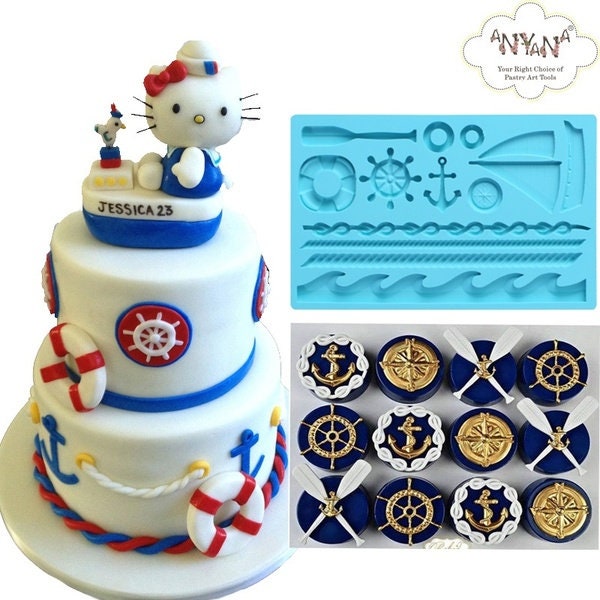 Anyana Ocean Theme Oars Helmsman Sea Wave Sailboat Silicone - Etsy