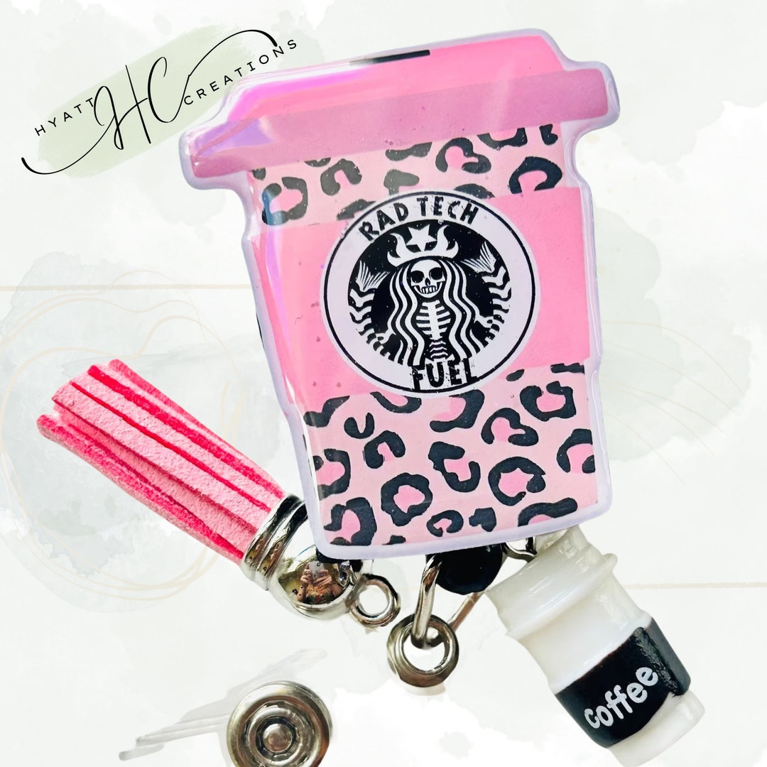 Badge Reel: Rad Tech Fuel, Coffee Badge Reel, Badge Holder, Radiology ...