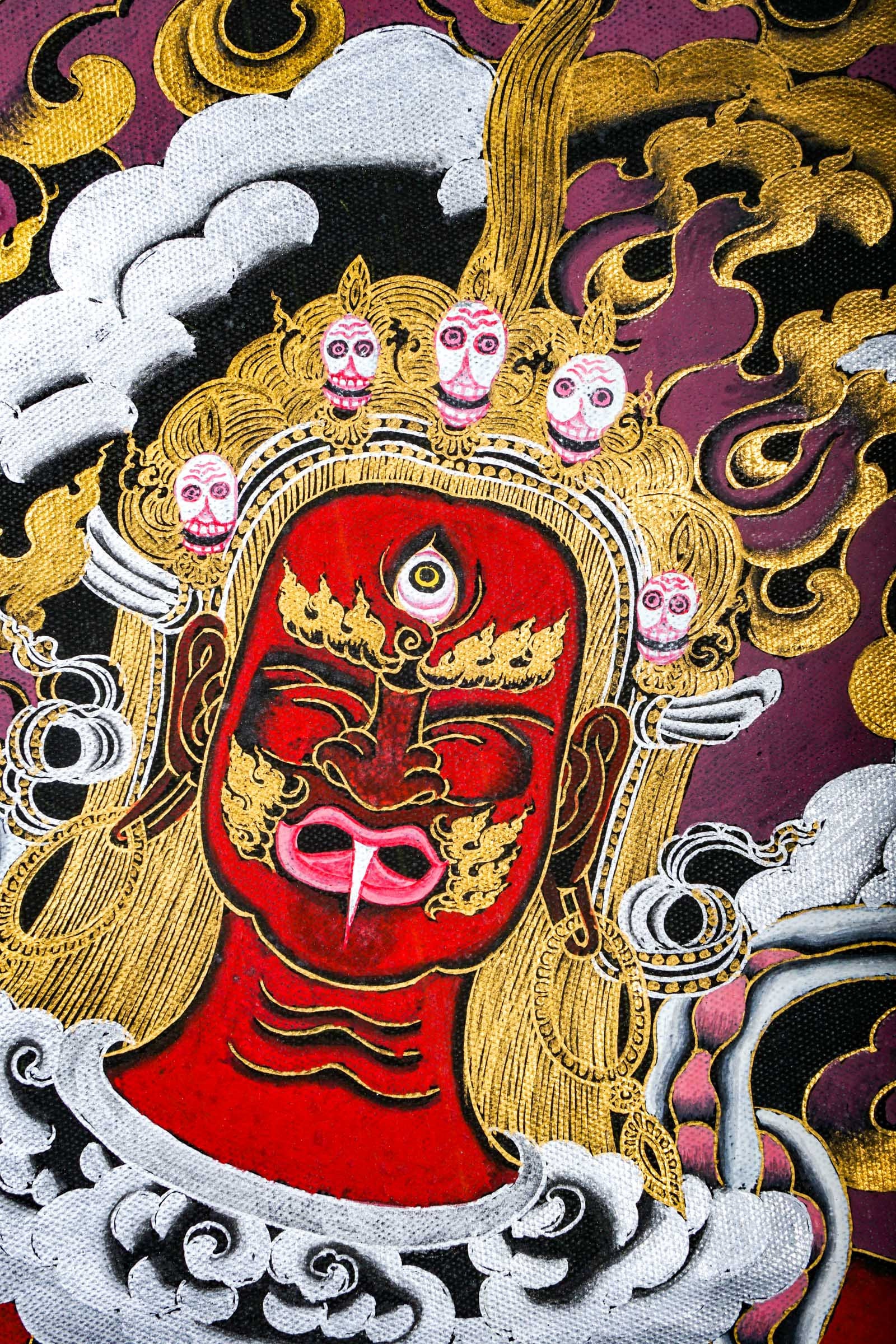 Ekajati Thangka Print Traditional Tibetan Thangka Art for Buddhist ...