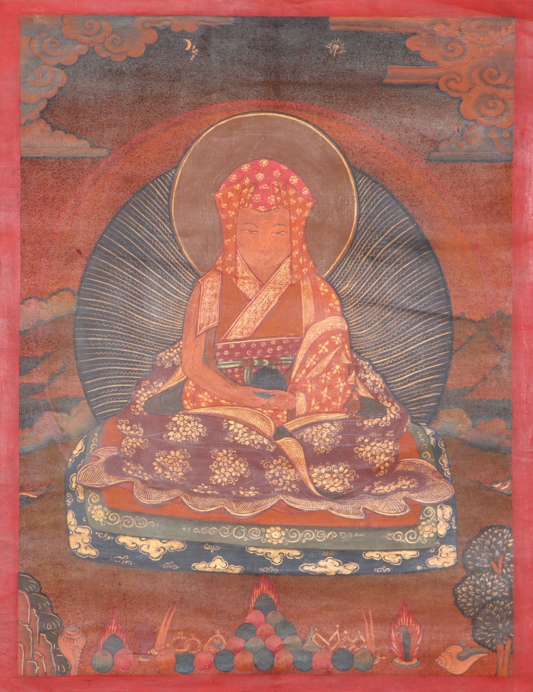 Karmapa Old Collection Thangka | Hand Painted Thangka on Cotton Canvas ...