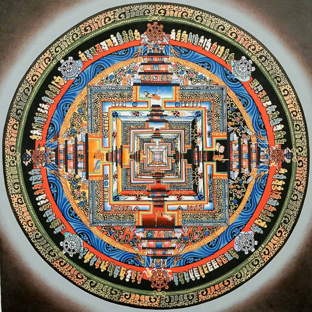 Kalachakra Mandala Thangka | Sacred Kalachakra Mandala Artwork ...