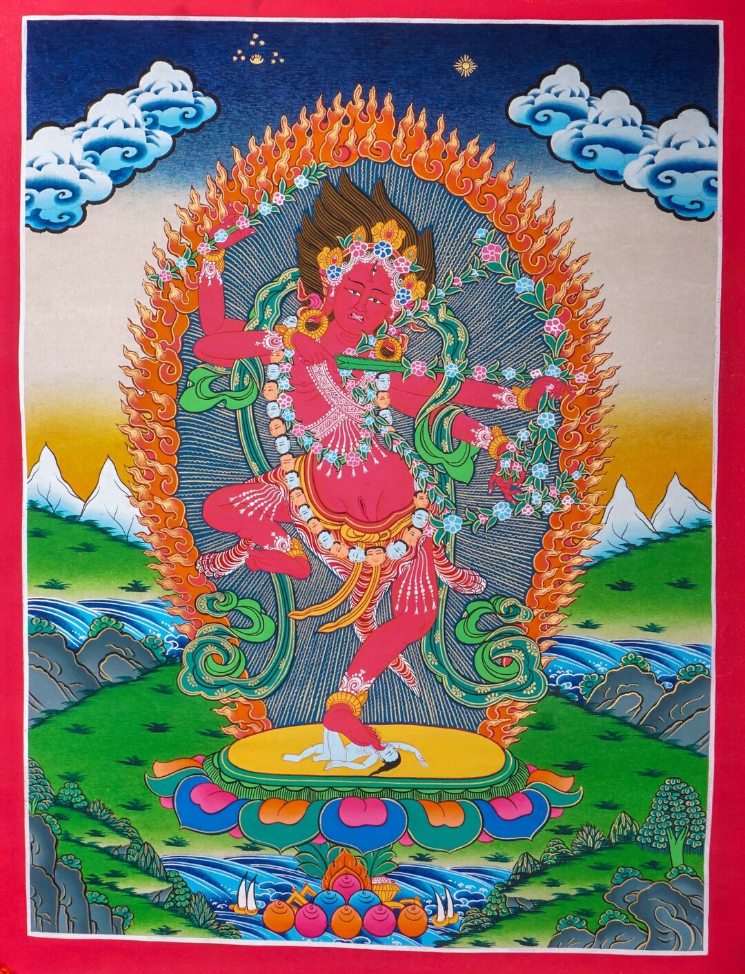 Kurkulla Thangka Painting for Home Decor | Tara Thangka Hand Painting ...