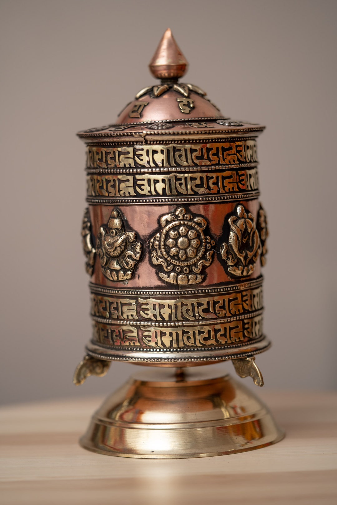8 Auspicious Prayer Wheel Mediational Tool for Spiritual - Etsy