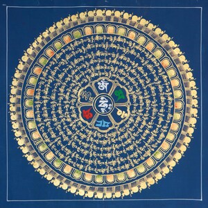 Mantra Mandala Thangka Painting | "om Mani Padma Hum" Mandala | Perfect ...