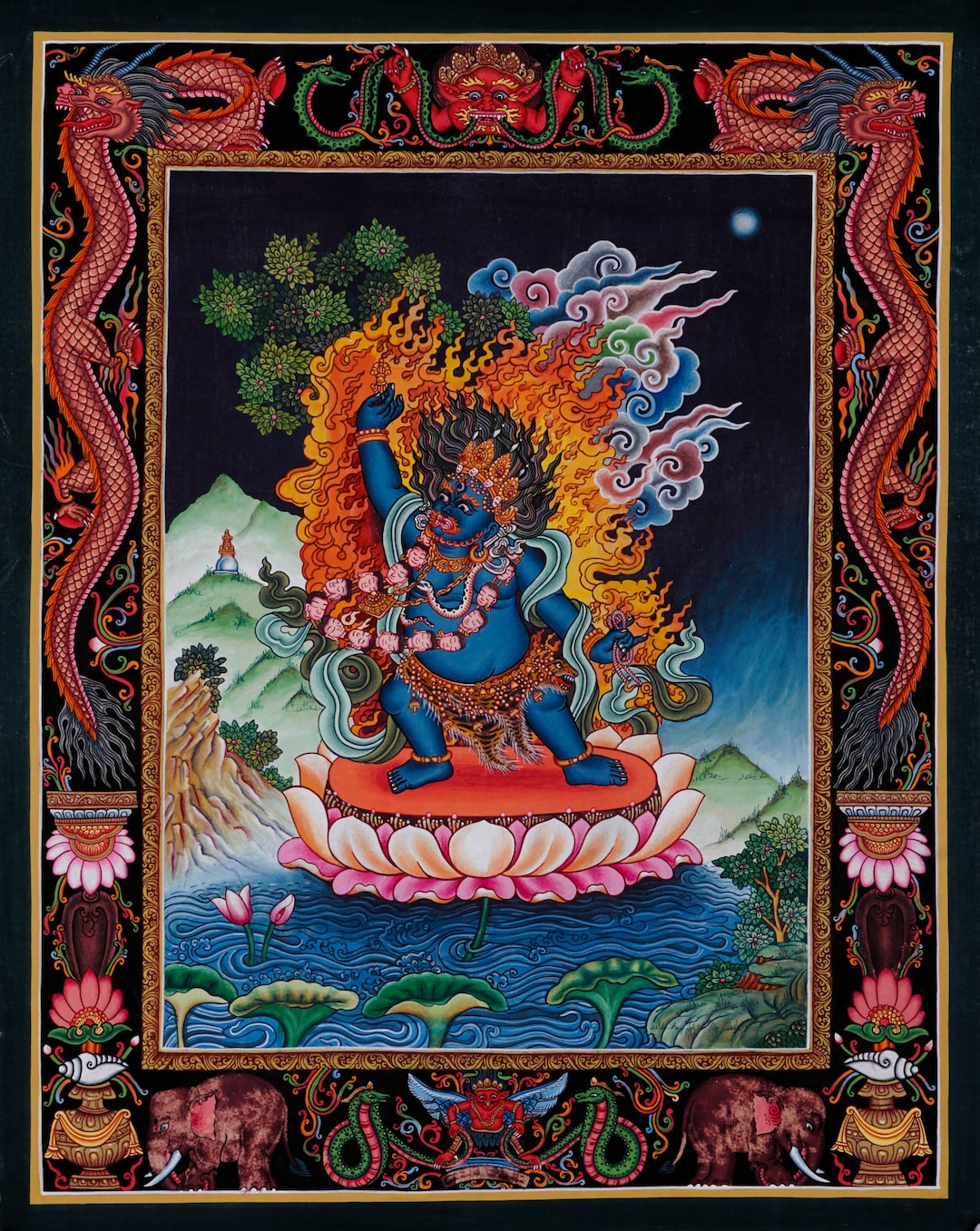 Vajrapani Thangka Painting Handmade Painting From Nepal - Etsy