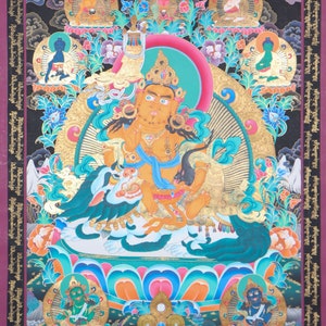 Zambala Thangka - Jhambala (kuber) Arts | Buddhist Hand Painting Master ...