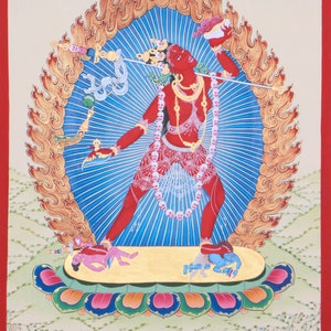 Yogini Wrathful Deity Thangka Religious and Spiritual Authentic Tibetan ...