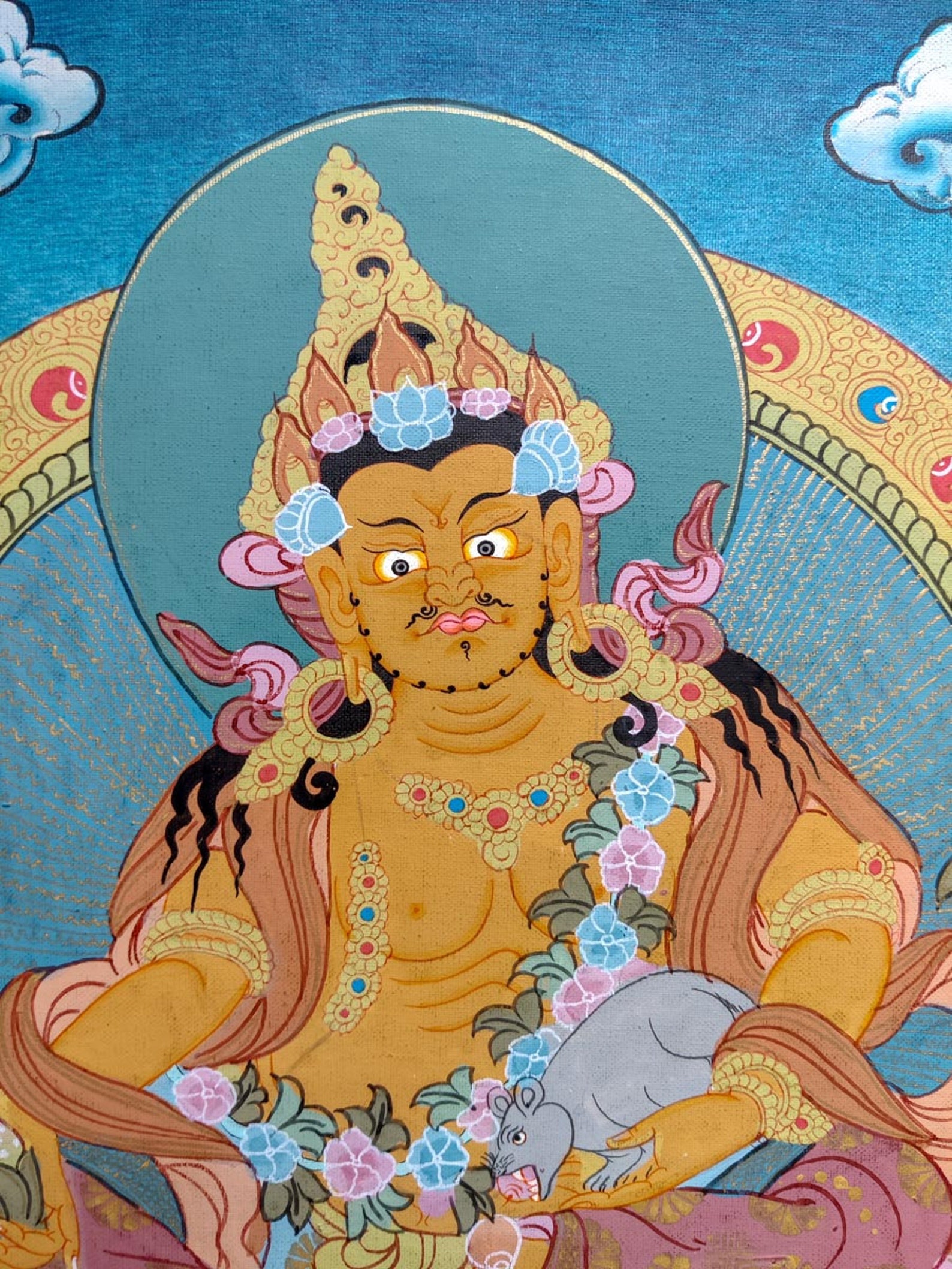Tibetan Thangka Zambala Small Size Authentic Hand Painting - Etsy