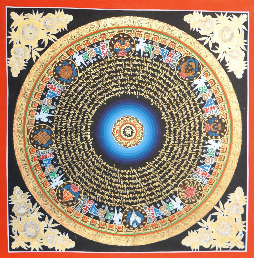 8 Auspicious Mantra Mandala | Thangka Painting for Your Good Fortune ...