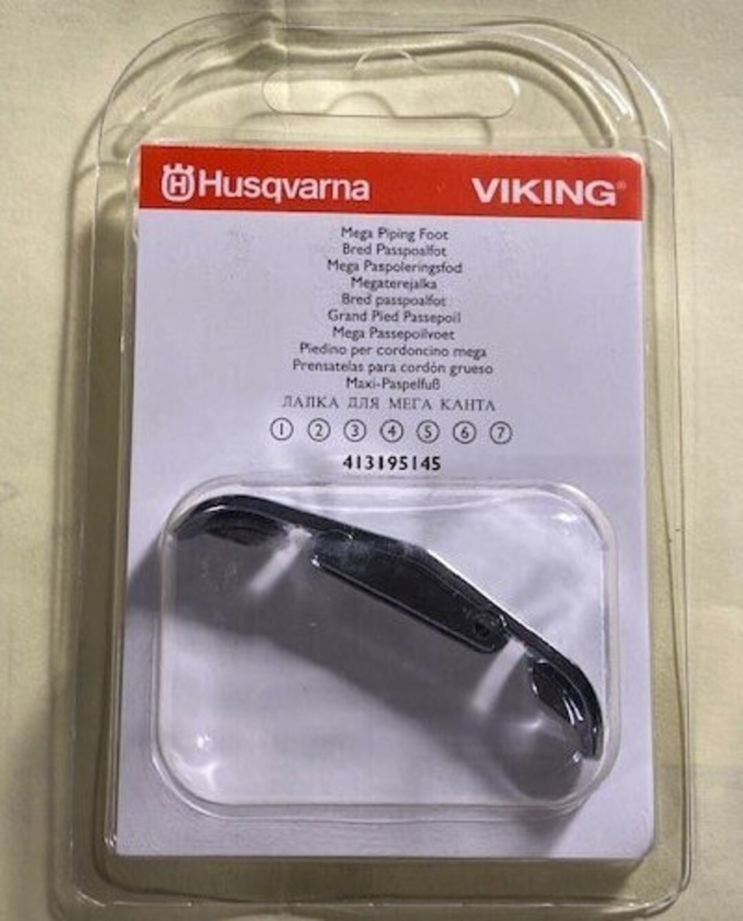 Mega Piping Foot Genuine Viking Husqvarna Sewing Machine 4131951-45 ...
