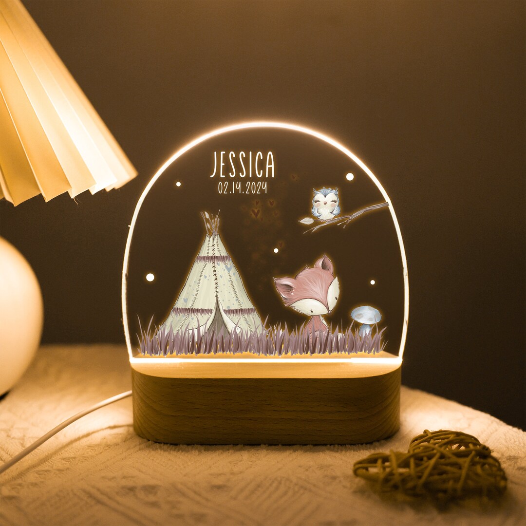 Personalized Name Night Light, Personalized Gift for Kids, Baby Night ...