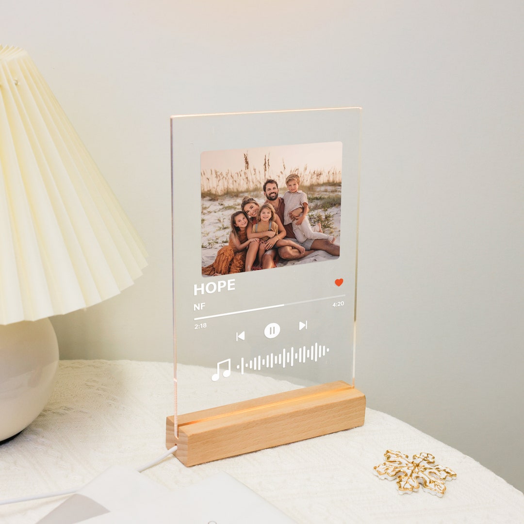 Personalised Song Plaque With Light Personalised Music Plaque - Etsy