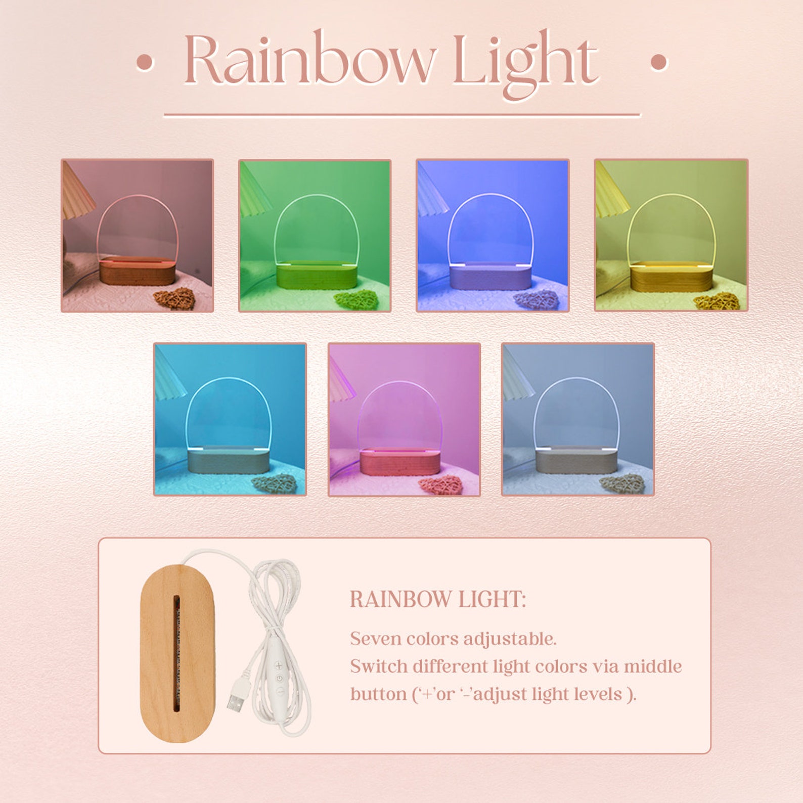 Custom Acrylic Vinyl Record Night Light,song With Photo Acrylic Plaque ...