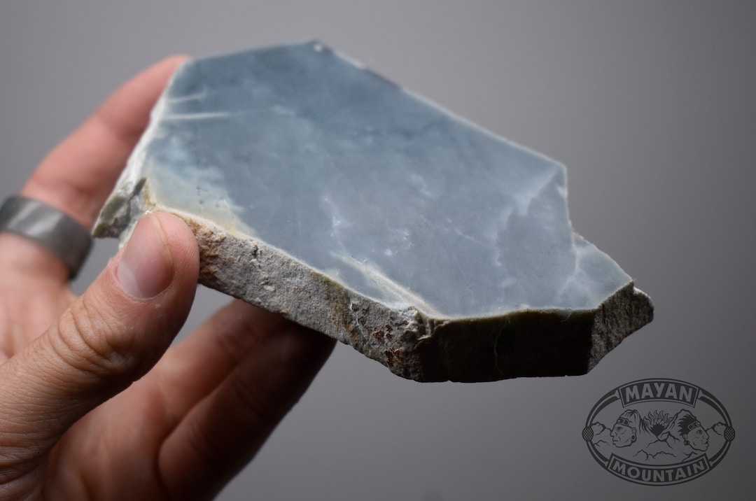 DARK BLUE CLOUDY // Rare Blue Jadeite Jade // Guatemalan Guatemala ...