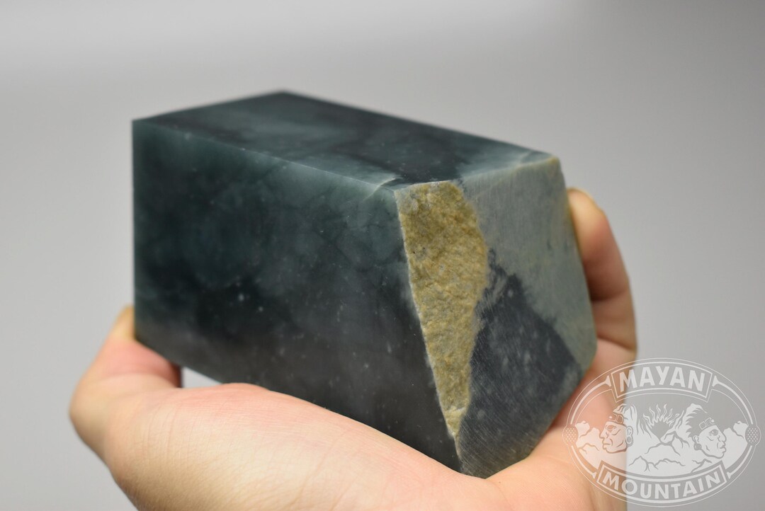 PRINCESA BLUE BRICK // Guatemalan Jadeite Jade Rough Slab // Mayan ...