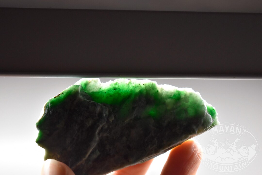 PRINCESA BLUE W Imperial Green! // Guatemalan Jadeite Jade Rough Slab ...