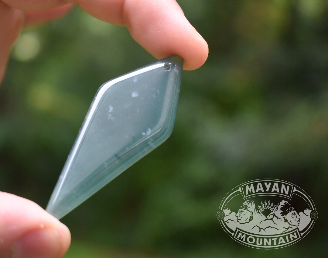 WATERY ICY BLUE // Super Translucent Jadeite Jade // Guatemalan ...