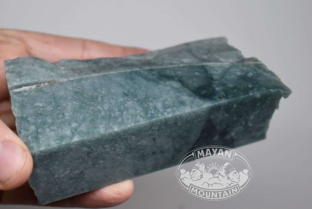 SNOWY PRINCESA BLUE // Dark Multi Colored // Rough Guatemalan Jadeite ...