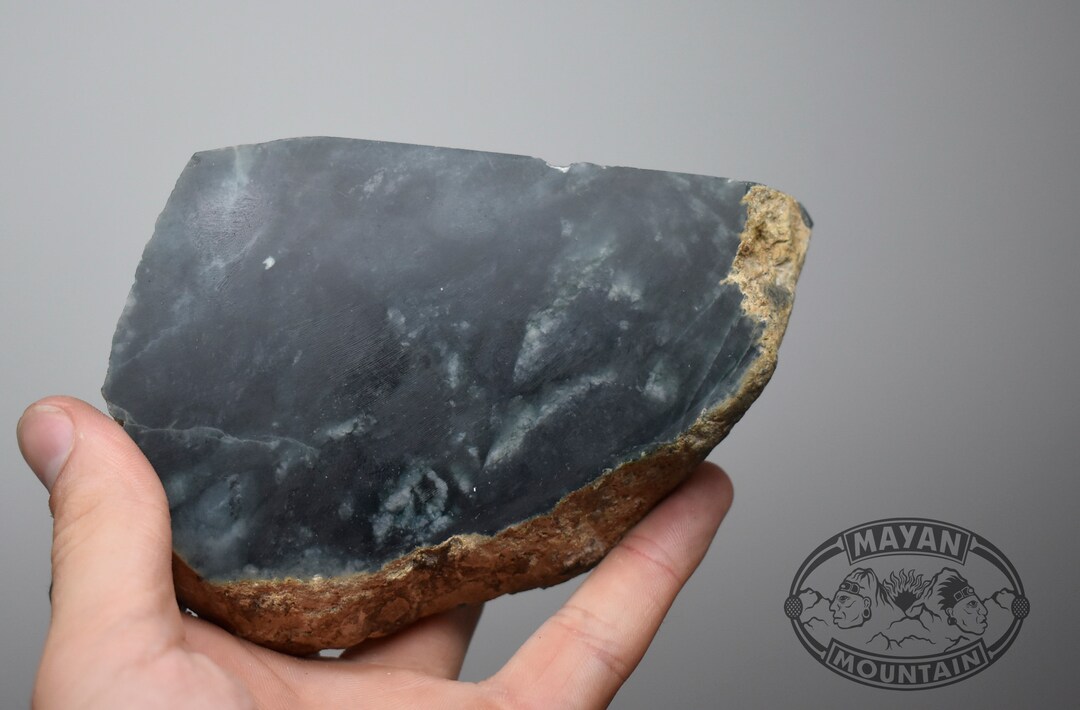 DARK BLUE CLOUDY // Cloudy Blue Jadeite Jade // Guatemalan Guatemala ...