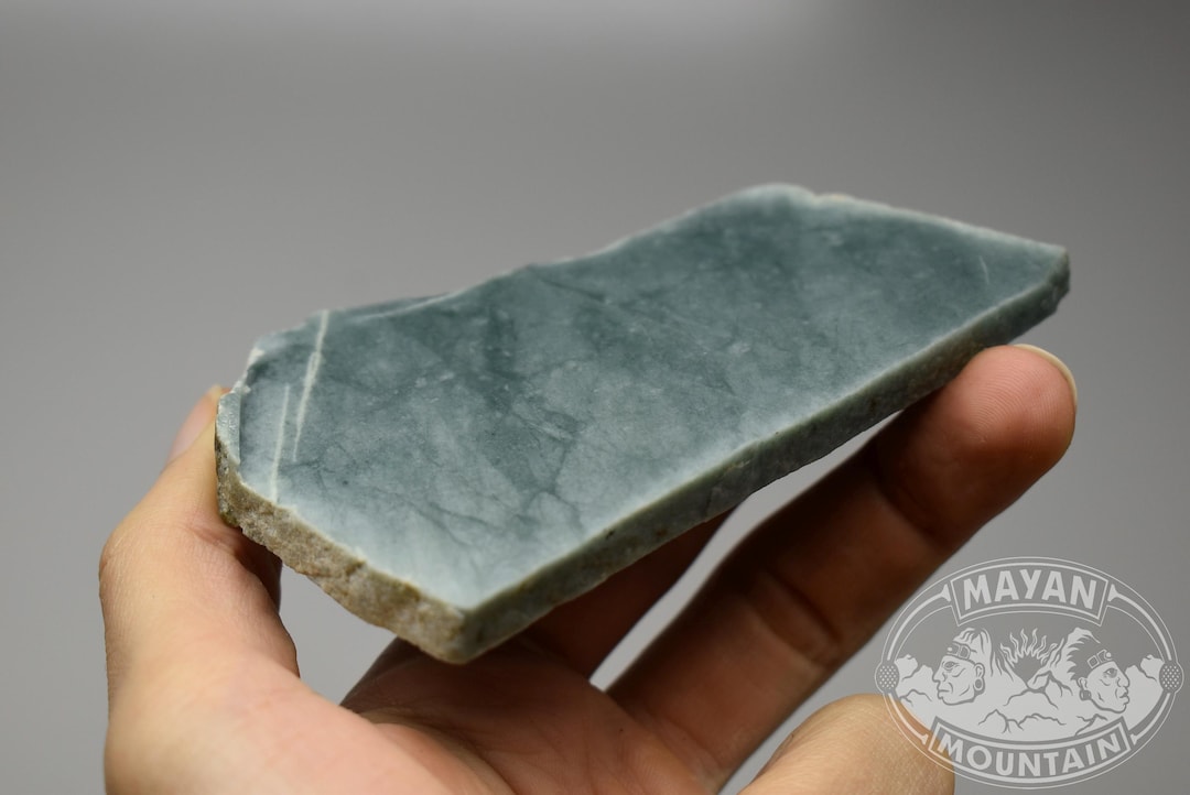 SNOWY PRINCESA SLAB / Rough Jadeite Jade / Guatemalan Guatemala / Mayan ...